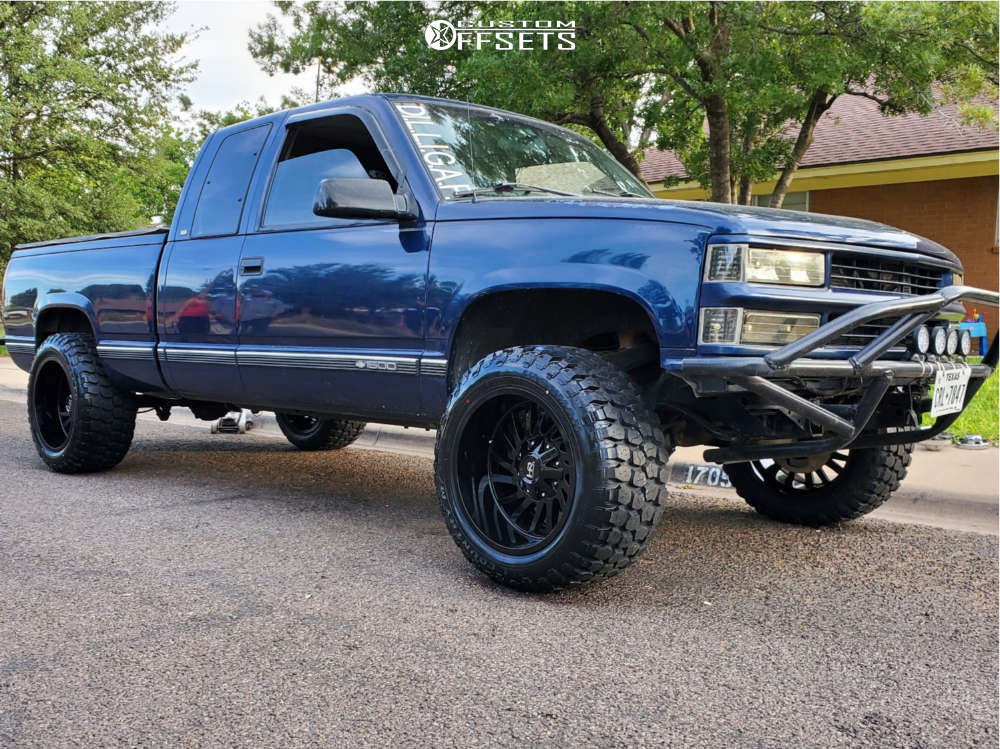1998 Chevrolet C1500 with 20x12 -51 Hardrock Overdrive and 33/12.5R20 ...