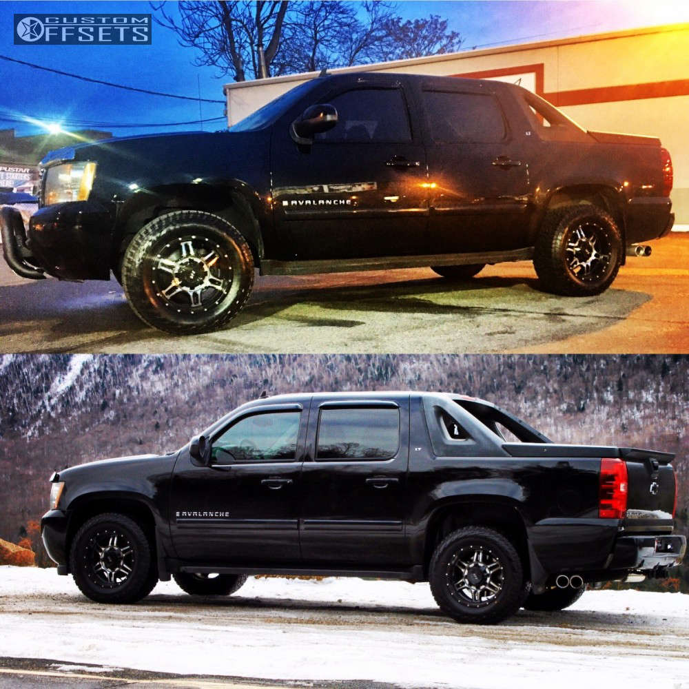 2009 Chevrolet Avalanche with 18x9 12 G-FX Tr6 and 275/65R18 Falken ...