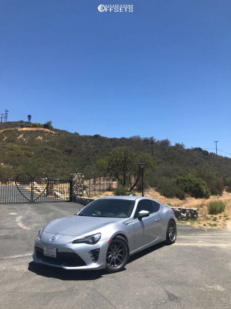 2017 Toyota 86 with 18x8.5 35 Aodhan Ds02 and 255/35R18 Toyo Tires Proxes Sport and Coilovers ...
