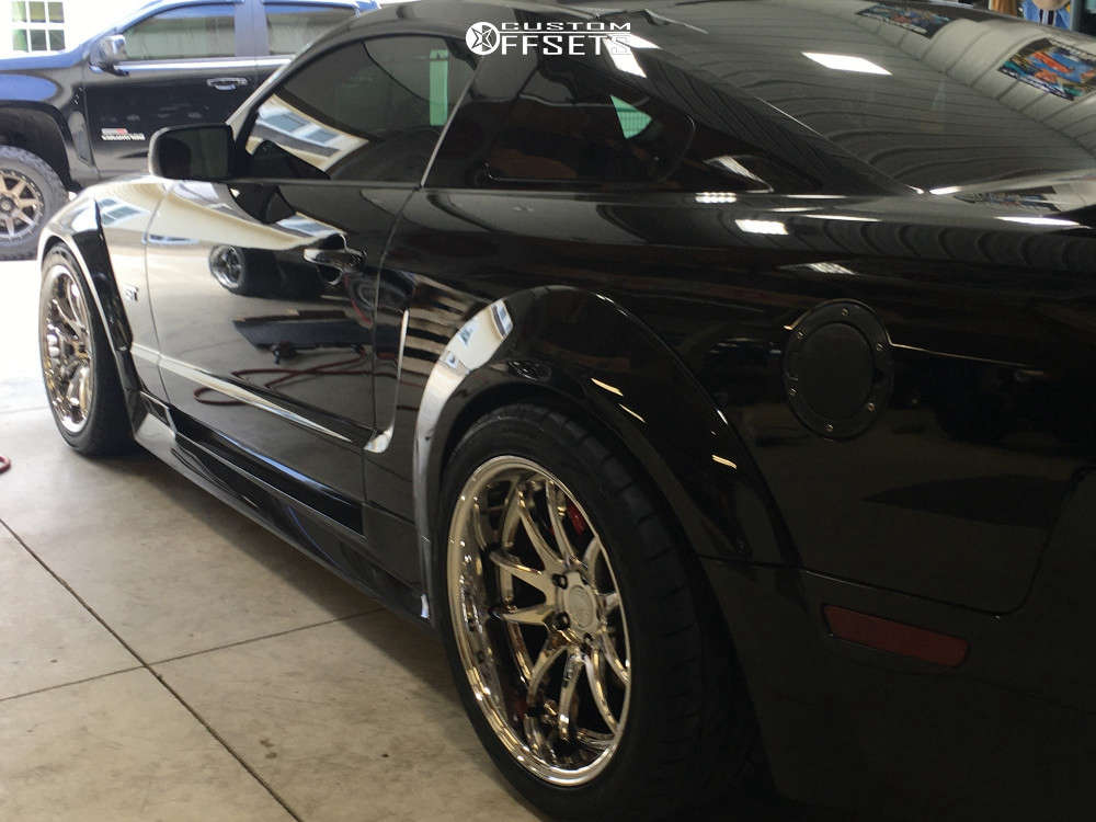 2016 Ford Mustang with 19x9.5 15 Aodhan Ds02 and 275/35R19 Nitto Nt555 ...