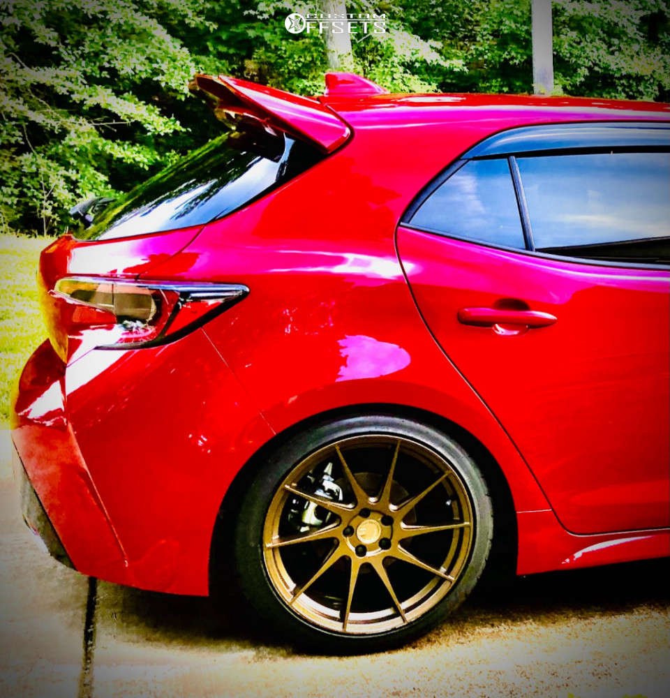 2021 Toyota Corolla with 18x8.5 35 Aodhan Ah09 and 225/40R18 Nitto Neo ...