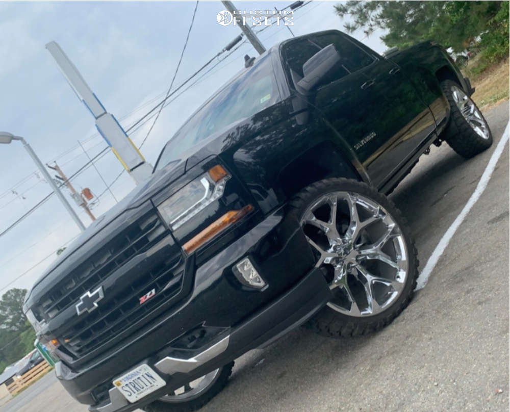 2016 Chevrolet Silverado 1500 with 26x10 24 OE Performance 176 and 33/ ...