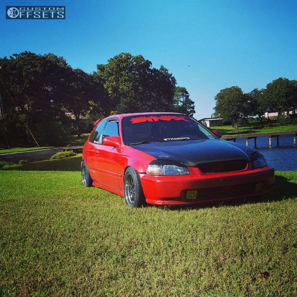 1996 Honda Civic with 15x8 0 F1R F03 and 165/45R15 Nitto Neo Gen and ...
