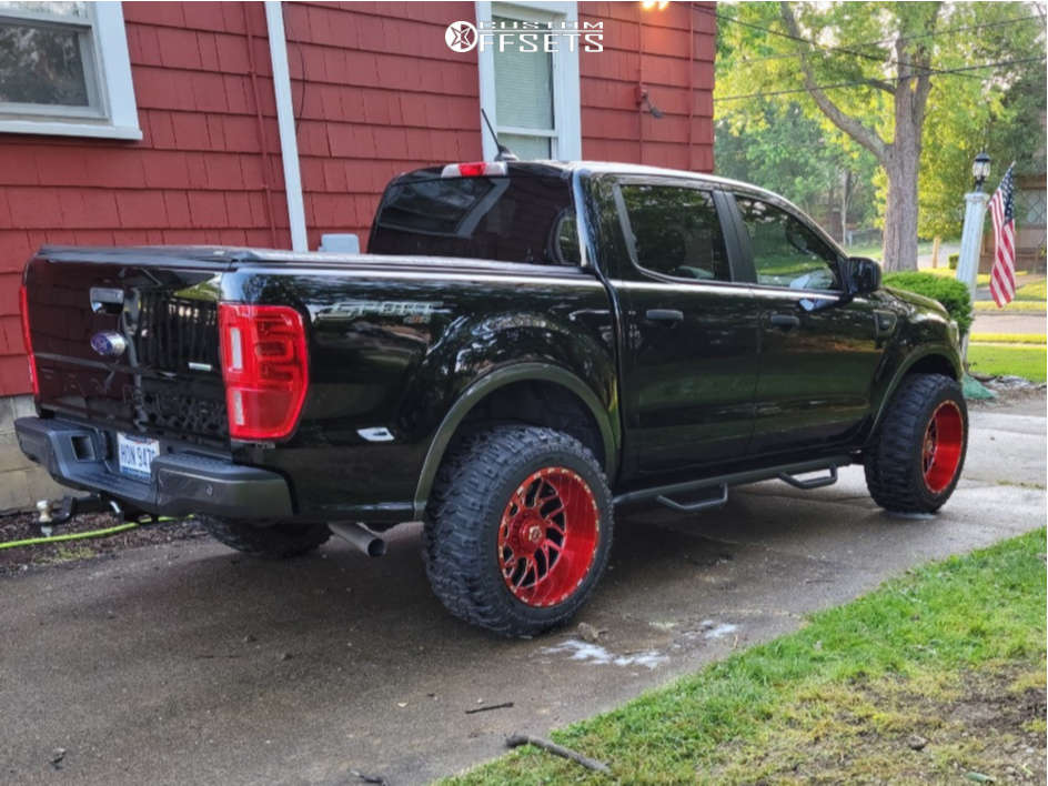 2020 Ford Ranger with 20x12 -44 TIS 544RM and 33/12.5R20 Federal Xplora ...