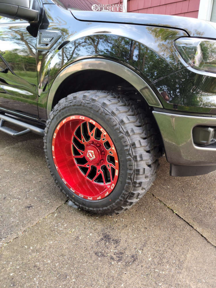 2020 Ford Ranger with 20x12 -44 TIS 544RM and 33/12.5R20 Federal Xplora ...