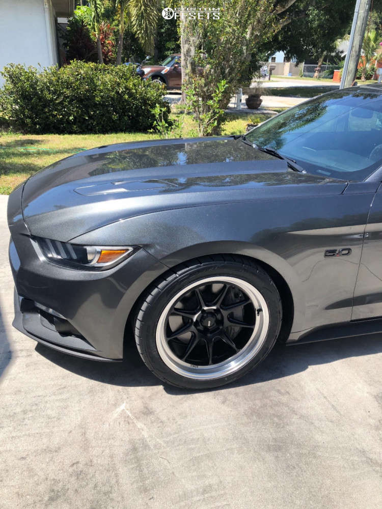 2016 Ford Mustang with 19x10 25 Konig Countergram and 285/35R19 Nitto ...