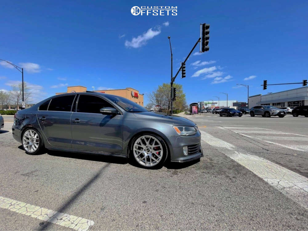 2012 Volkswagen Jetta with 18x8 45 Alzor 349 and 225/40R18 Achilles A/t ...