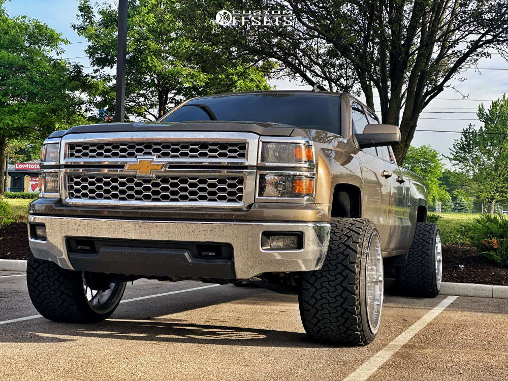 2014 Chevrolet Silverado 1500 with 24x16 0 JTX Forged Silencer and 33/ ...