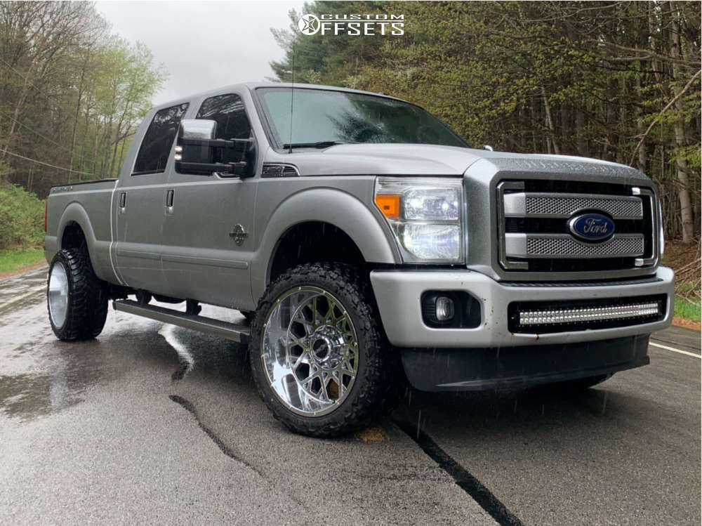 2013 Ford F-250 Super Duty with 22x12 -51 Vision Rocker and 33/12.5R22 ...