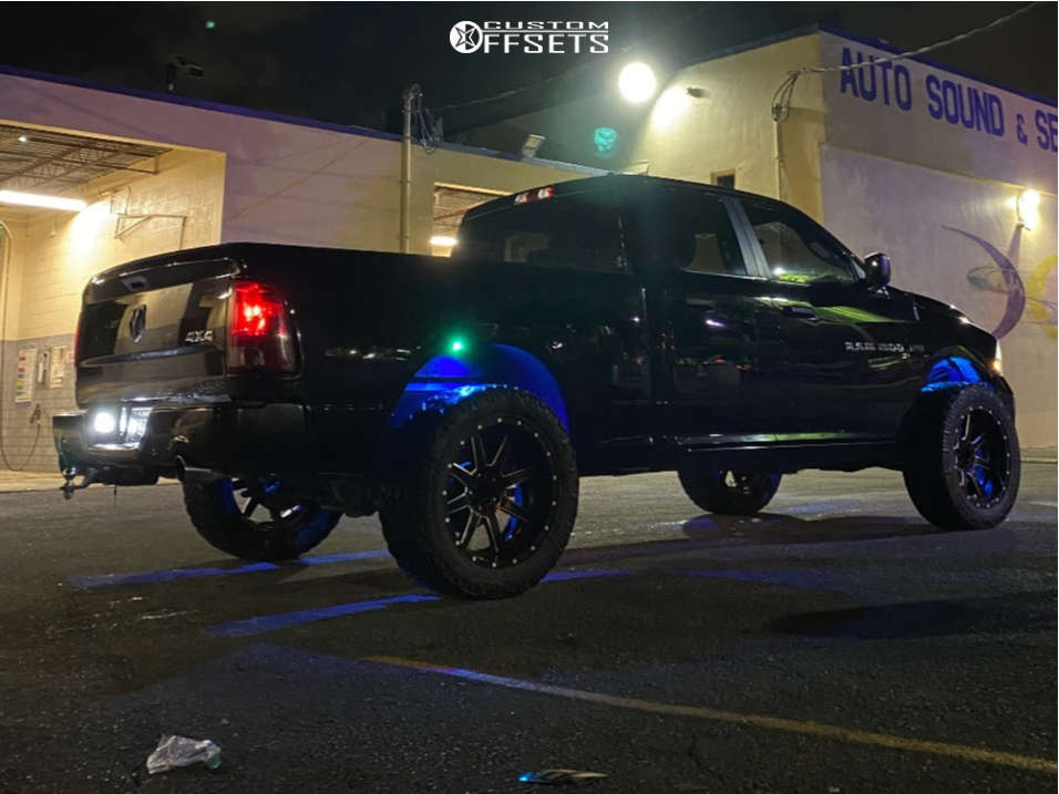2012 Ram 1500 with 22x12 -44 Fuel Maverick and 35/12.5R22 Nitto Recon ...