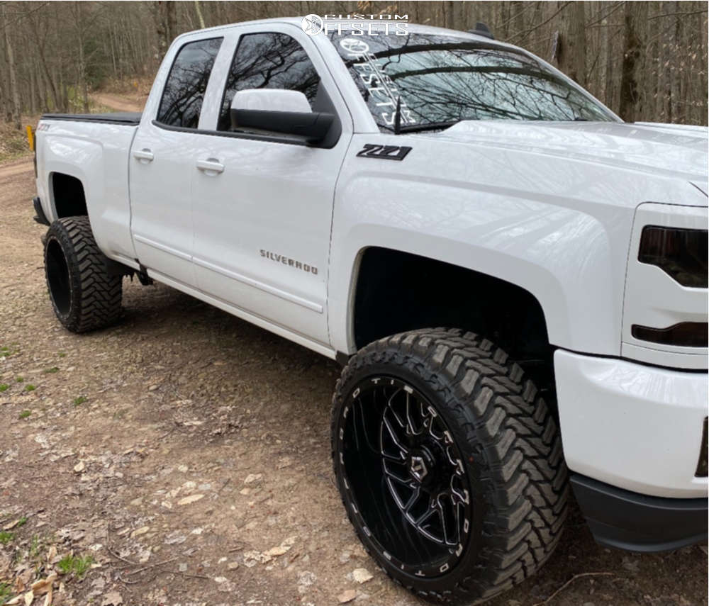2017 Chevrolet Silverado 1500 with 22x12 -44 TIS 544BM and 33/12.5R22 Atturo Trail Blade Mt and ...