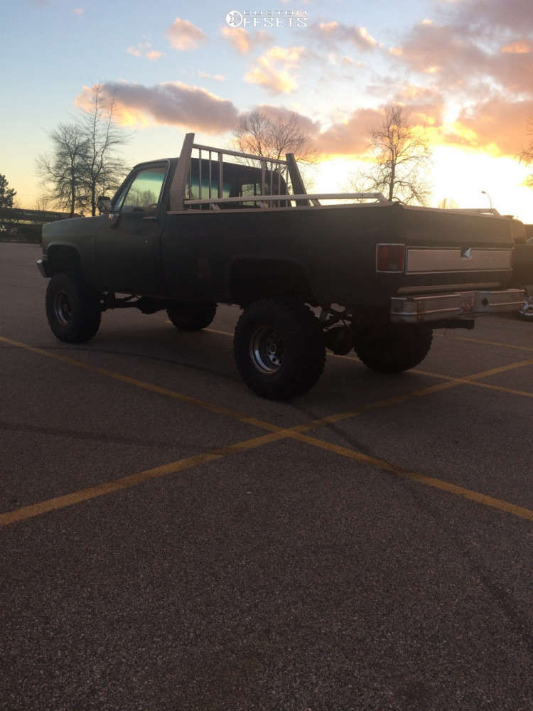 1985 Chevrolet K10 Pickup with 15x10 -24 American Racing Outlaw and 35/ ...