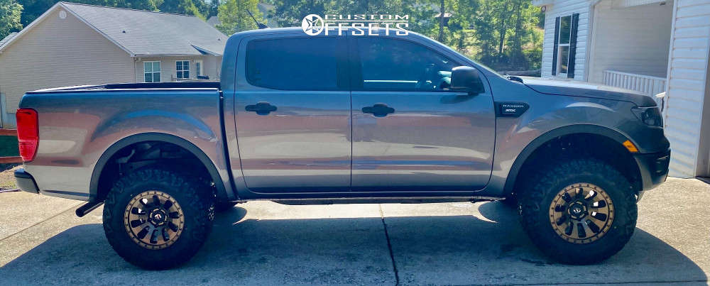 2021 Ford Ranger with 17x9 -12 Fuel Tactic and 33/12.5R17 Venom Power ...