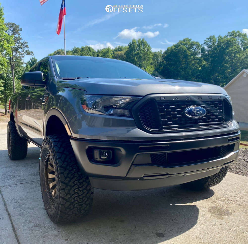 2021 Ford Ranger with 17x9 -12 Fuel Tactic and 33/12.5R17 Venom Power ...