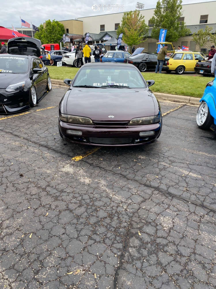 1996 Nissan 240SX with 18x9.5 22 Kansei Knp and 235/40R18 Bridgestone ...