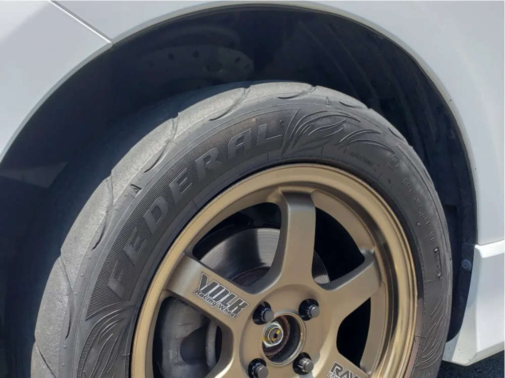 2009 Honda Fit with 15x6.5 35 Volk Te37 and 205/50R15 Federal 595 Rs ...