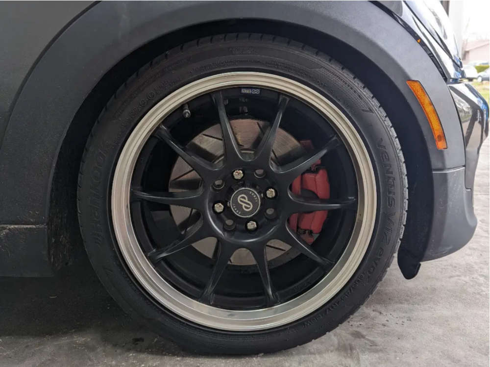 2012 Mini Cooper with 17x7 42 Enkei J10 and 205/45R17 Hankook Ventus ...