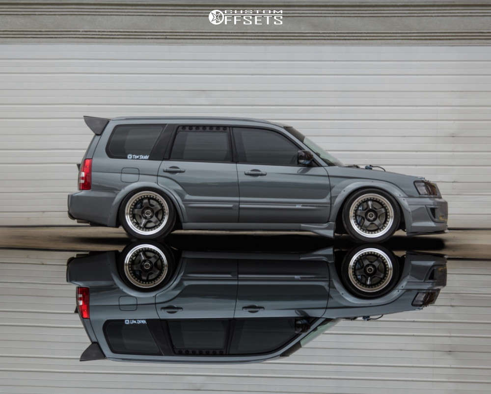 2004 Subaru Forester with 18x11 22 Work Meister and 295/30R18 Toyo ...