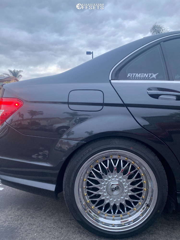 2012 Mercedes-Benz C250 with 18x9.5 38 ESM 002r and 225/45R18 Vercelli ...