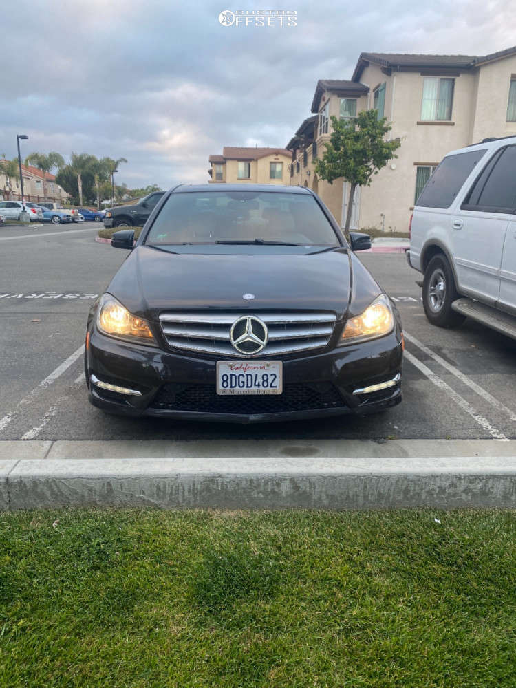2012 Mercedes-Benz C250 with 18x9.5 38 ESM 002r and 225/45R18 Vercelli ...