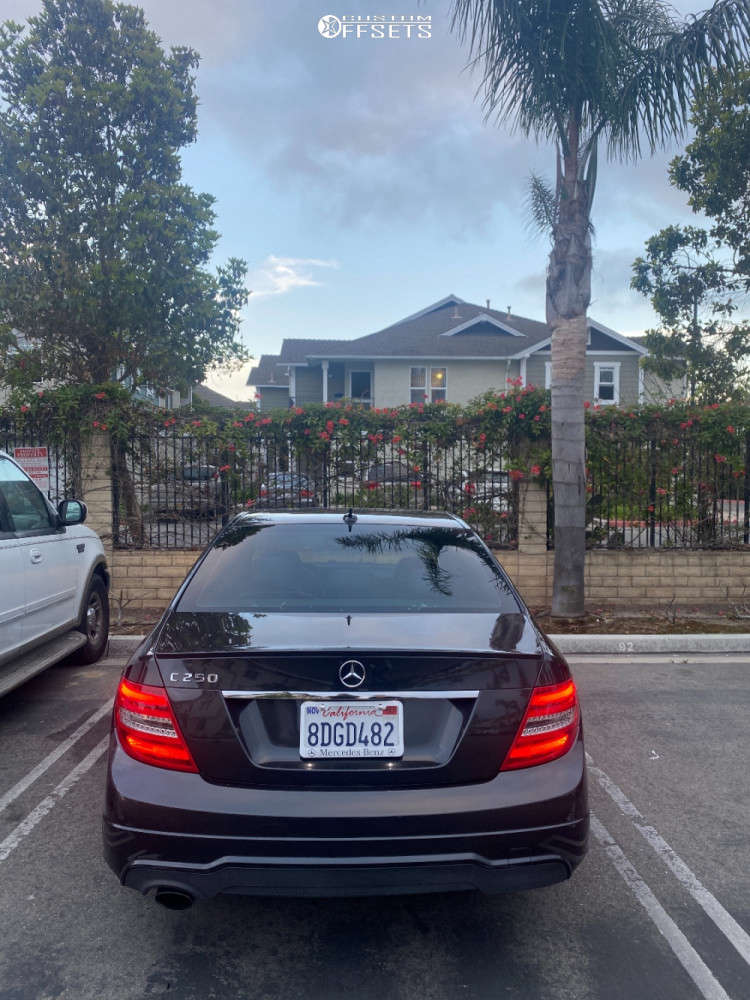 2012 Mercedes-Benz C250 with 18x9.5 38 ESM 002r and 225/45R18 Vercelli ...