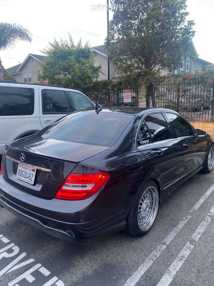 2012 Mercedes-Benz C250 with 18x9.5 38 ESM 002r and 225/45R18 Vercelli ...