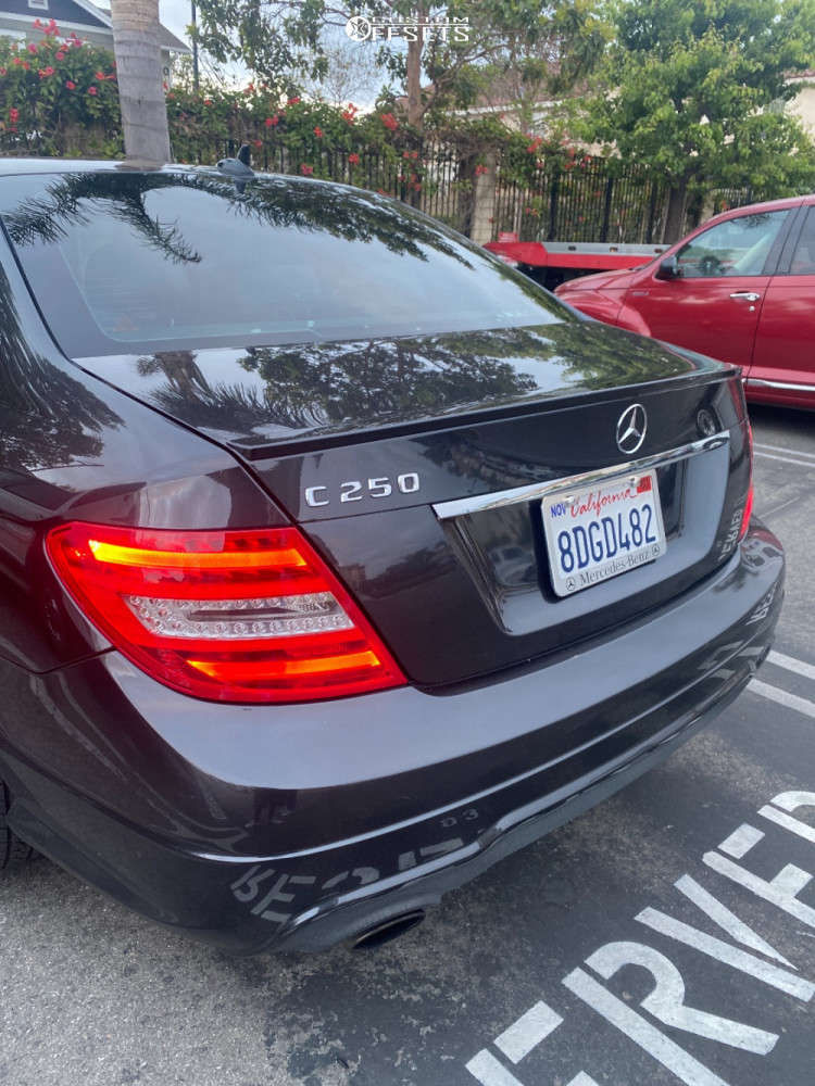 2012 Mercedes-Benz C250 with 18x9.5 38 ESM 002r and 225/45R18 Vercelli Strada Ii and Stock ...