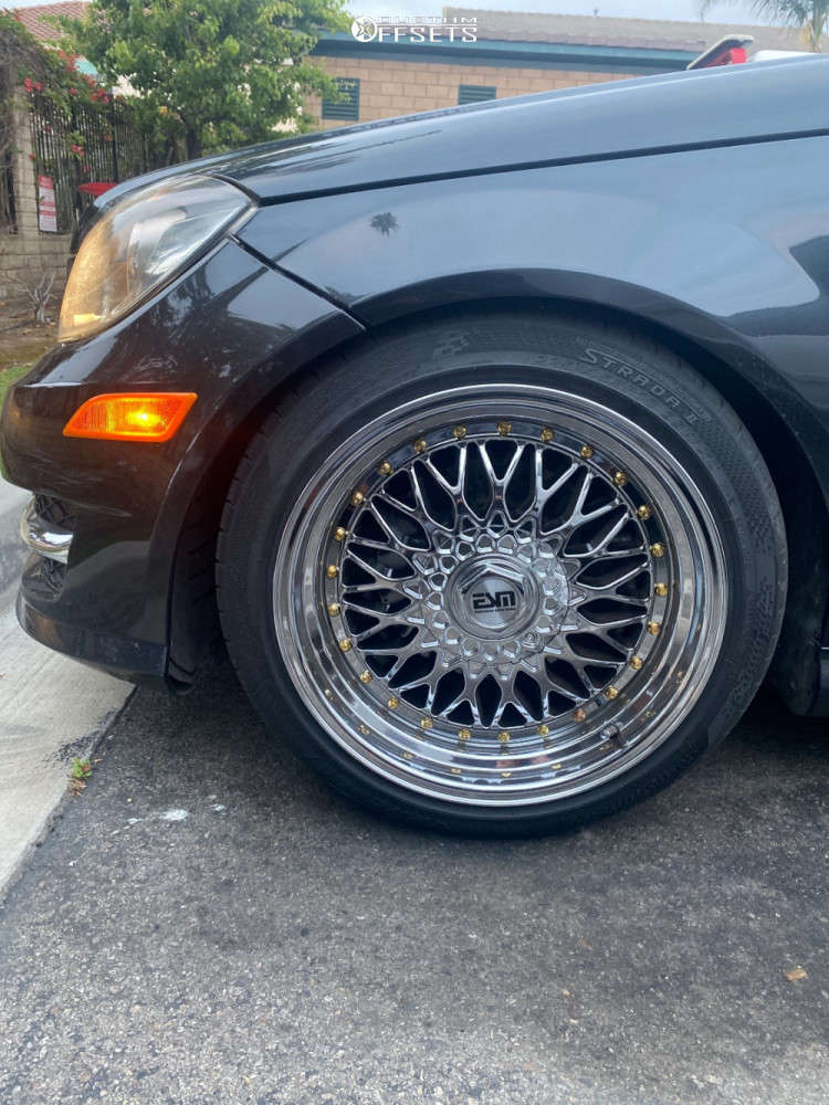 2012 Mercedes-Benz C250 with 18x9.5 38 ESM 002r and 225/45R18 Vercelli ...