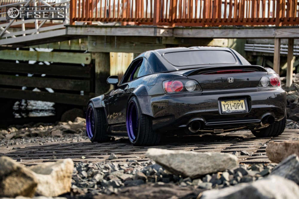 2001 Honda S2000 with 18x10.5 6 CCW Lm20 and 255/35R18 Sumitomo Htr Z ...