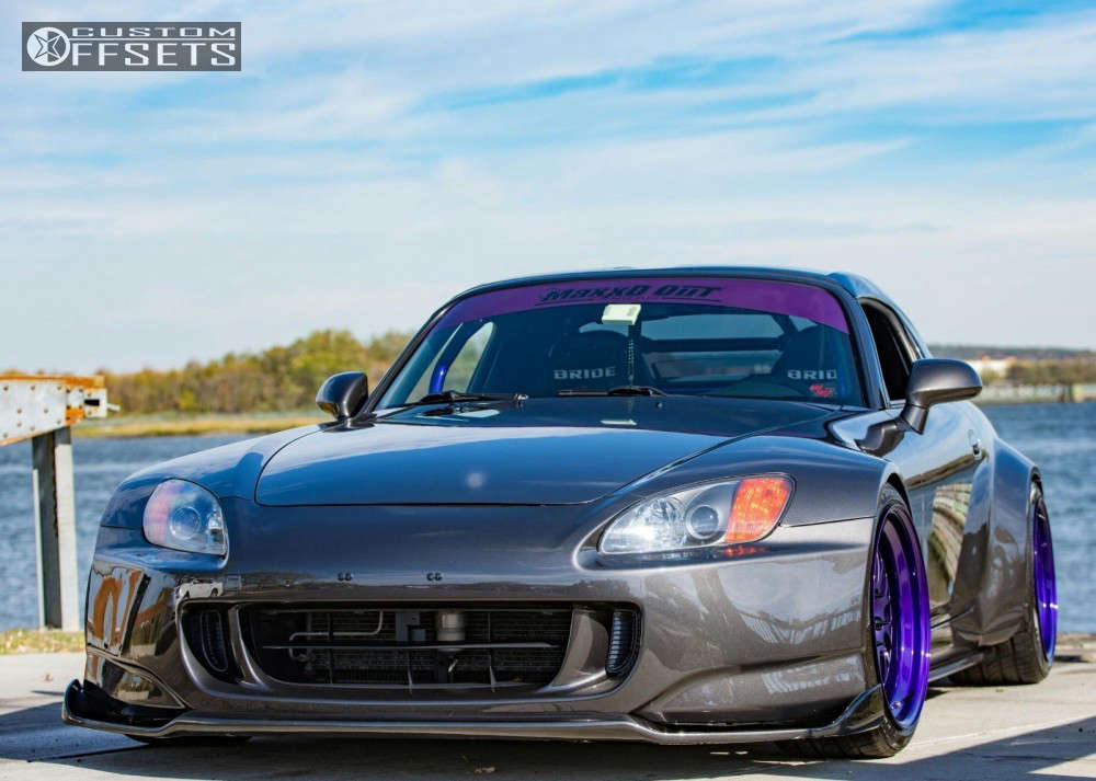 2001 Honda S2000 with 18x10.5 6 CCW Lm20 and 255/35R18 Sumitomo Htr Z ...