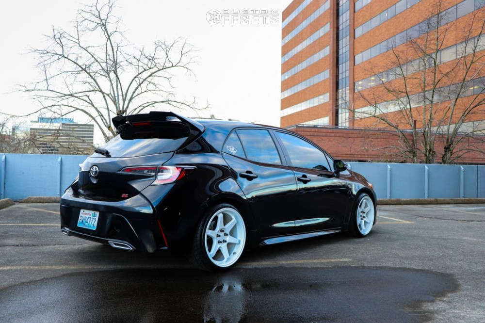 2020 Toyota Corolla with 18x9.5 22 ESR Sr07 and 215/35R18 Nitto Neo-gen ...