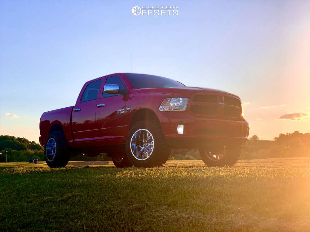 2015 Ram 1500 with 20x12 -51 Vision Sliver and 35/12.5R20 Kumho Road ...