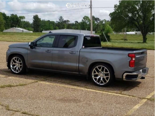 2019 Chevrolet Silverado 1500 with 24x9 0 Replica Snowflakes and 295 ...