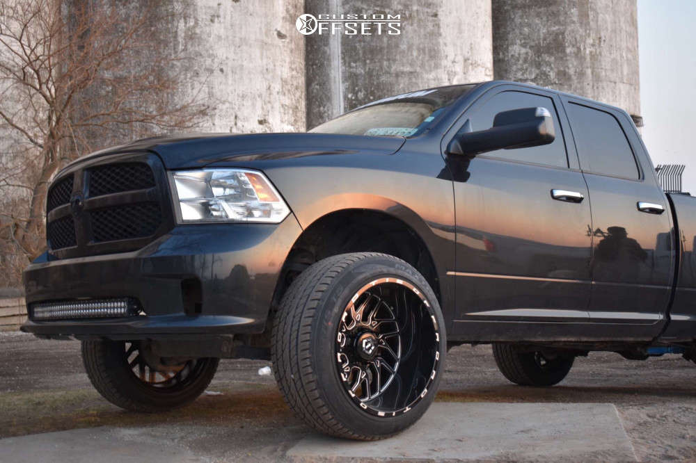 2016 Ram 1500 with 22x14 -76 TIS 544BM and 305/45R22 Maxtrek Fortis T5 ...