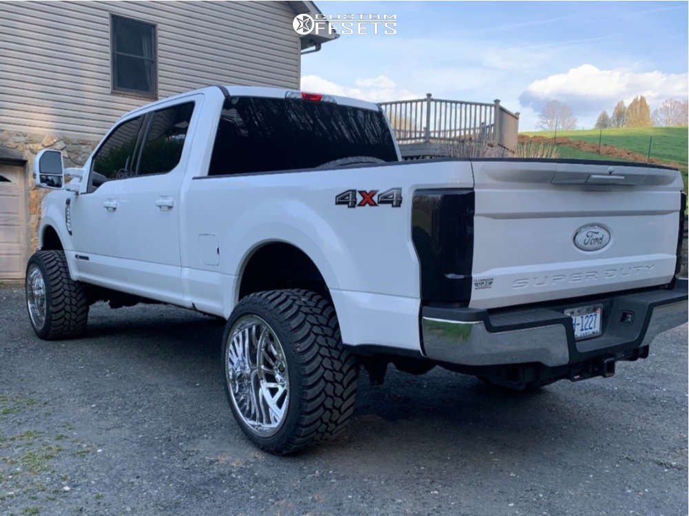 2019 Ford F-250 with 24x14 0 KG1 Forged Vile and 35/13.5R24 AMP Mud ...
