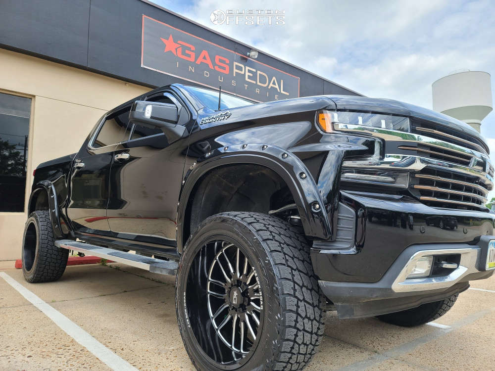 2020 Chevrolet Silverado 1500 with 24x12 -44 Axe Offroad Hades and 35/ ...