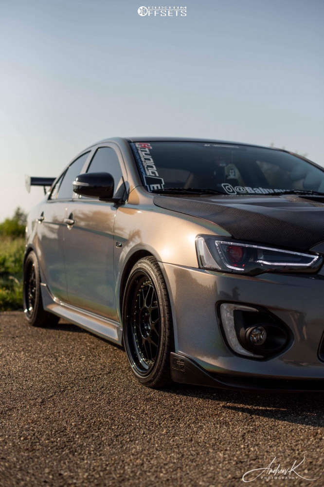 2016 Mitsubishi Lancer with 18x9.5 35 ARC Ar9 and 235/40R18 Achilles ...