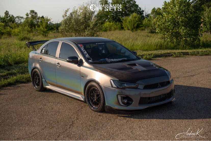 2016 Mitsubishi Lancer with 18x9.5 35 ARC Ar9 and 235/40R18 Achilles ...