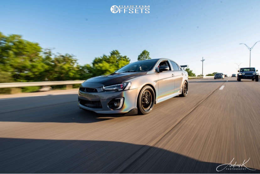 2016 Mitsubishi Lancer with 18x9.5 35 ARC Ar9 and 235/40R18 Achilles ...