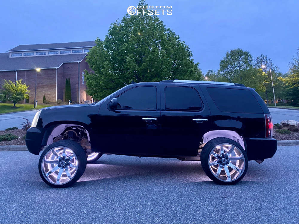 2007 GMC Yukon with 24x14 -76 Hardrock Painkiller Xposed and 305/35R24 Atturo Az800 and ...
