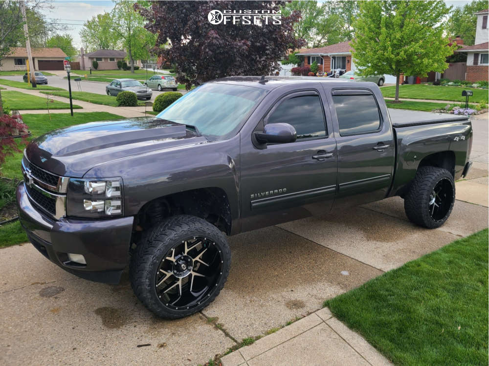 2010 Chevrolet Silverado 1500 with 22x12 -57 Vision Sliver and 33/12 ...