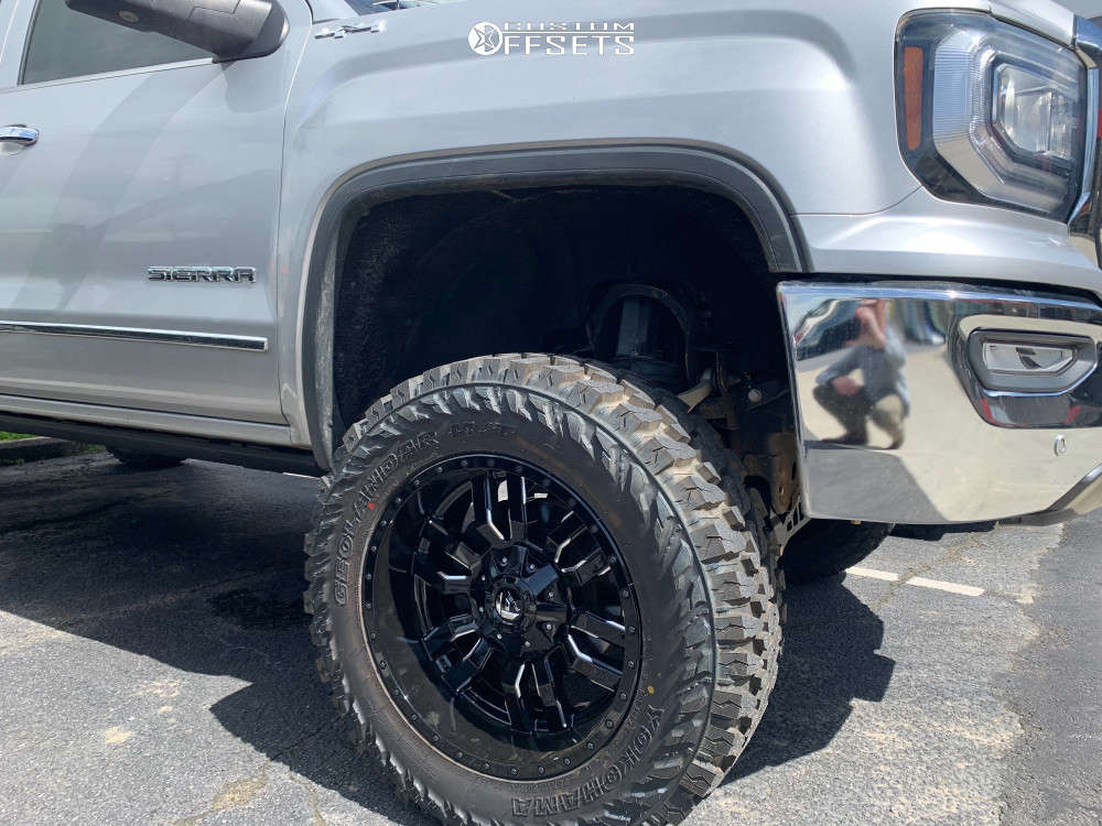 2017 GMC Sierra 1500 with 20x10 -18 Fuel Sledge and 35/12.5R20 Yokohama ...