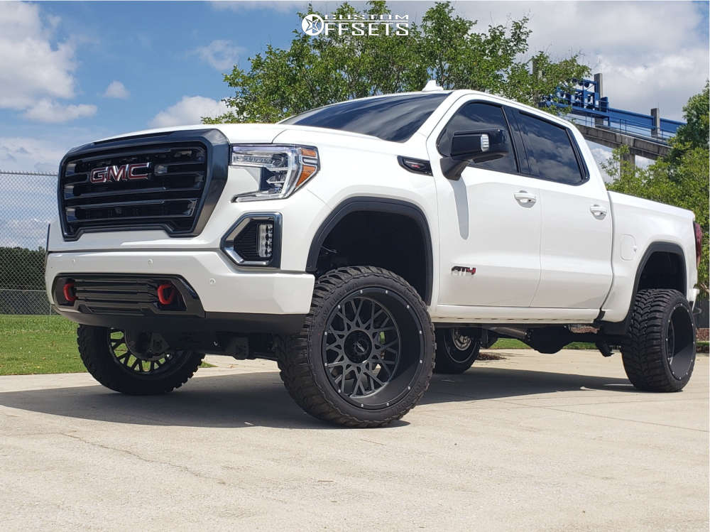 2021 GMC Sierra 1500 with 22x12 -51 Vision Rocker 412 and 33/12.5R22 ...
