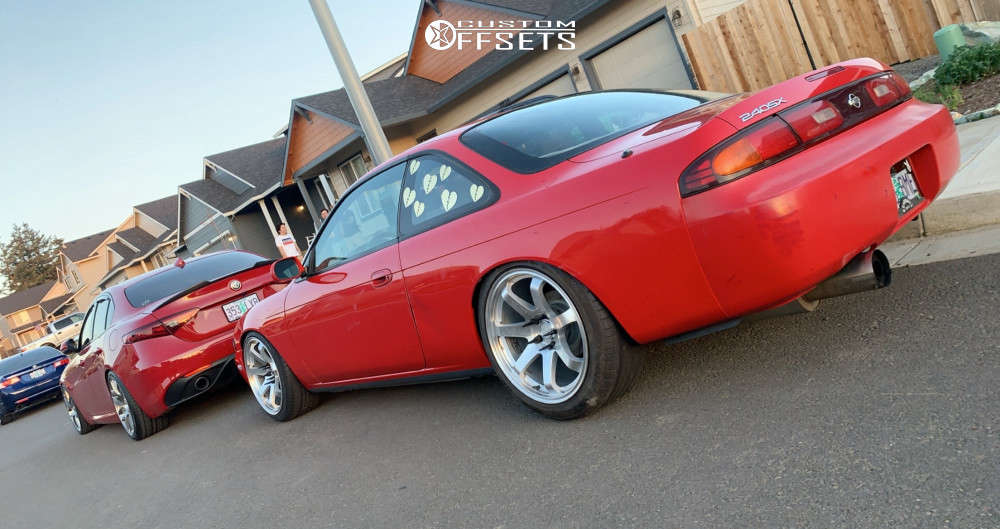 1995 Nissan 240SX with 18x9.5 12 Square Wheels G8 and 225/40R18 ...
