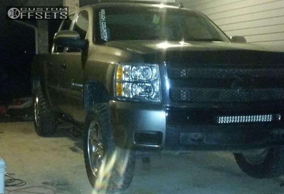 2009 Chevrolet Silverado 1500 with 20x8 31 OEM Wheels Spaced Out ...