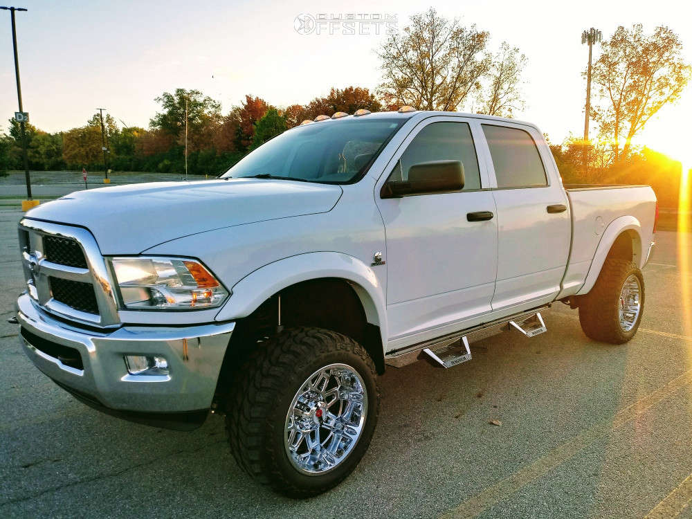 2016 Ram 2500 with 20x12 -44 Work Conquest and 33/12.5R20 Red Dirt Road ...