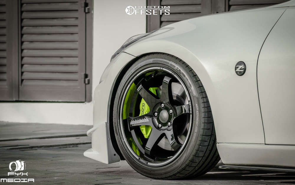 2016 Nissan 370Z with 19x9.5 22 Volk Te37 Ultra Track Edition and 245 ...