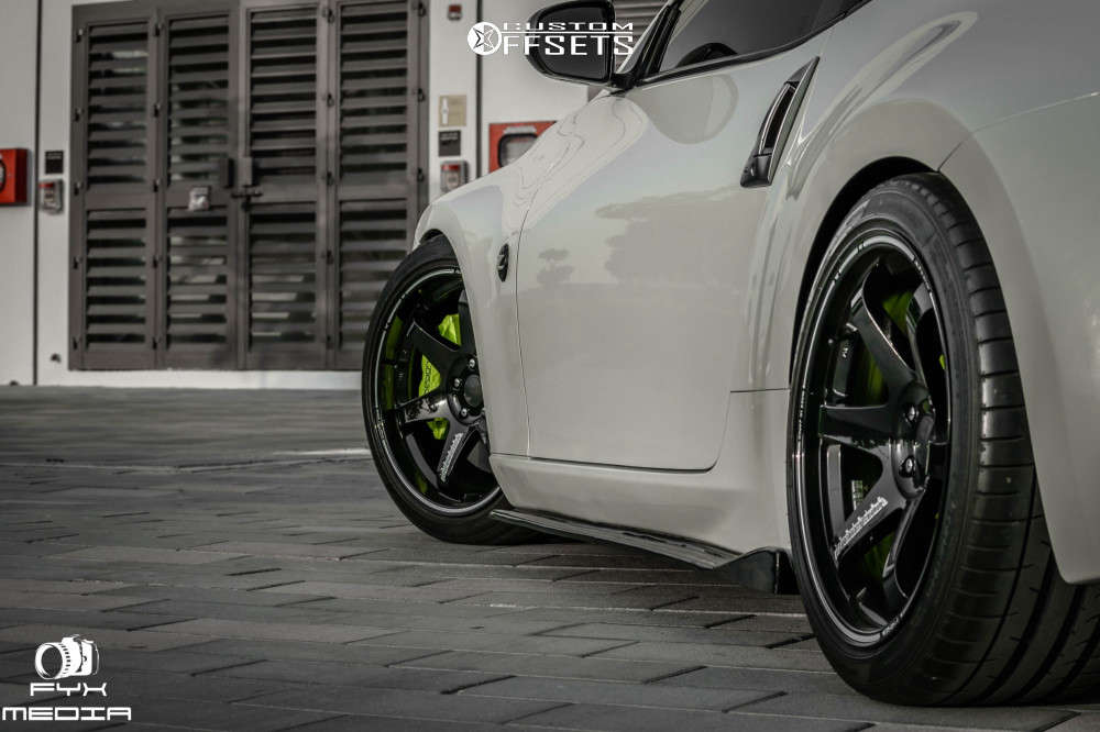 2016 Nissan 370Z with 19x9.5 22 Volk Te37 Ultra Track Edition and 245 ...