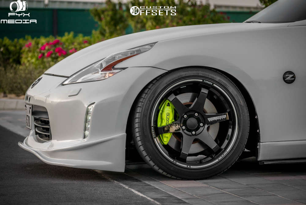 2016 Nissan 370Z with 19x9.5 22 Volk Te37 Ultra Track Edition and 245 ...