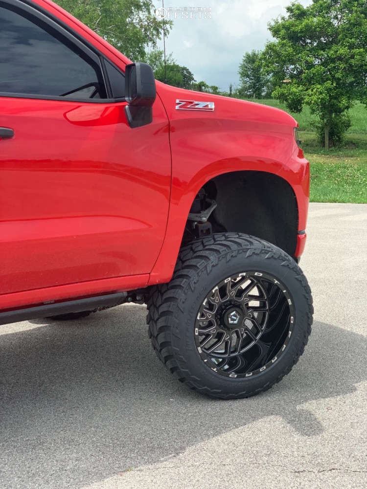 2019 Chevrolet Silverado 1500 with 22x14 -76.2 TIS 544BM and 37/13.5R22 AMP Mud Terrain Attack ...